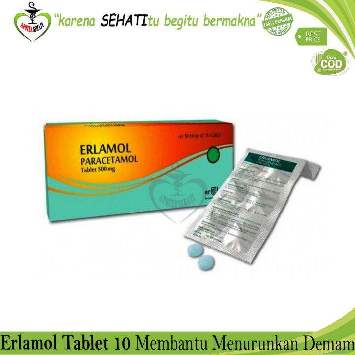 ERLAMOL TABLET PARACETAMOL 500mg / OBAT DEMAM | Lazada Indonesia