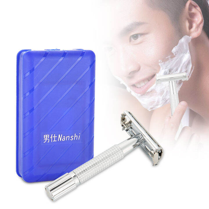 Manual Razors Classic Straight Double Edge Blade Beard Shaver with Case ...