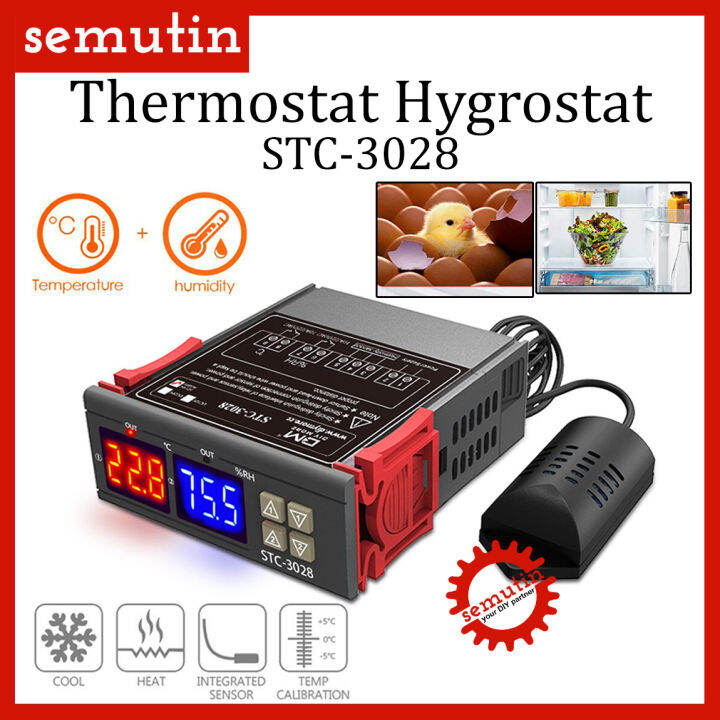 Thermostat Hygrostat Digital STC-3028 / Pengatur Suhu Kelembaban ...