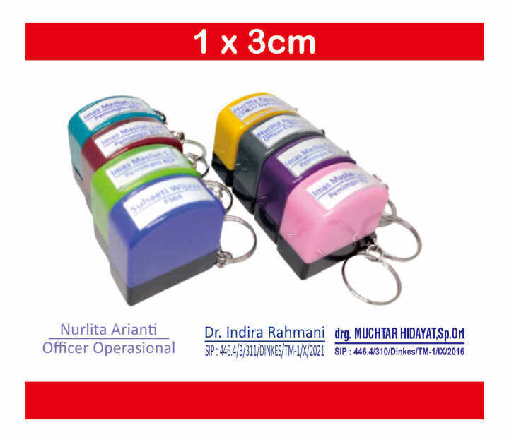 Stempel Flash Gantungan Kunci / Stamp Nama | NIP | Dokter | Perawat | Bidan | Lazada Indonesia