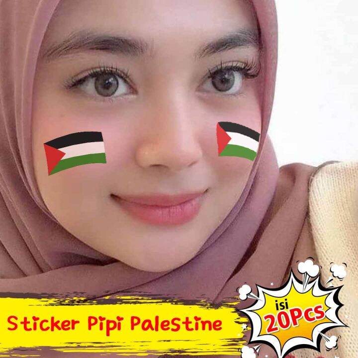 Sticker Pipi PALESTINE / Tempelan Pipi Bendera PALESTINE/ PALESTINE ...