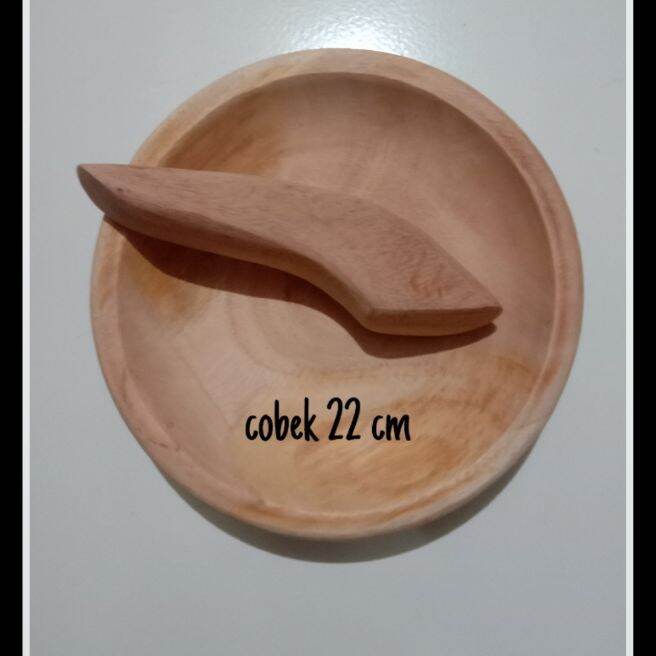 cobek coet kayu jumbo 22 cm | Lazada Indonesia
