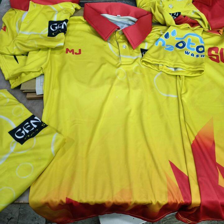 FULL SUBLIMATION OFFICE UNIFORMS WITH COLLAR AND BOTTONES (WE CUSTOMIZE ...