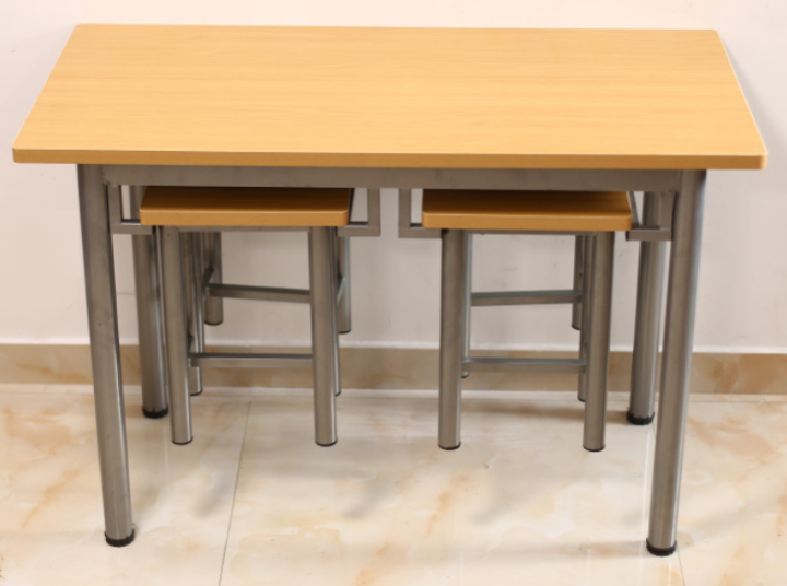 120x60x75cm School student staff Canteen dining table with 4 chairs ...