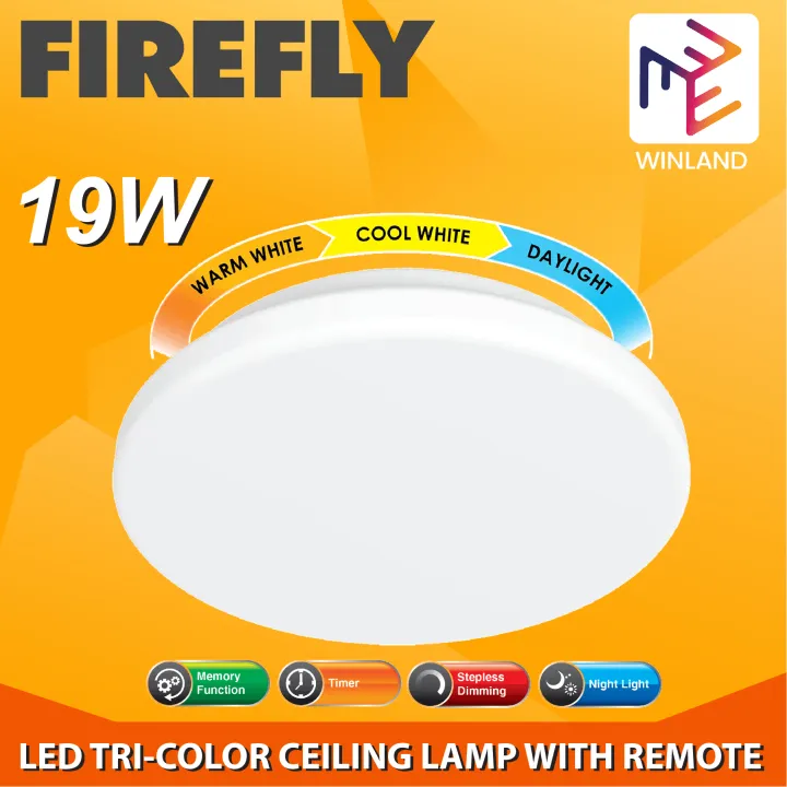 FIREFLY by Winland Pro Series Functional LED Tri-color Ceiling Lamp ...
