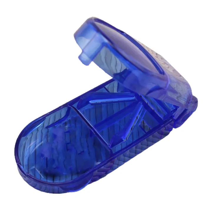 Pill Cutter Portable Food-grade Plastic Splitter Half Storage Box for ...