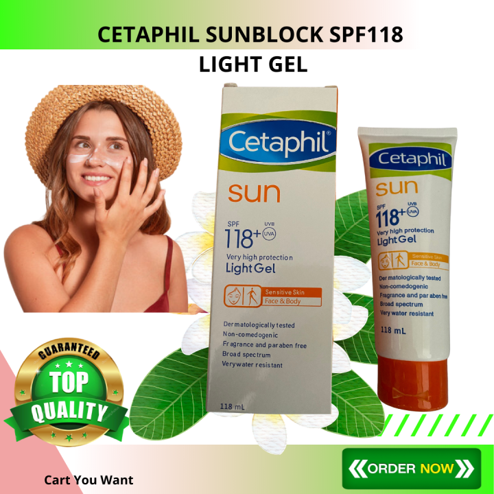 Cetaphil Sunblock SPF 118+ Light Gel (Face & Body) 118ml/sunscreen ...