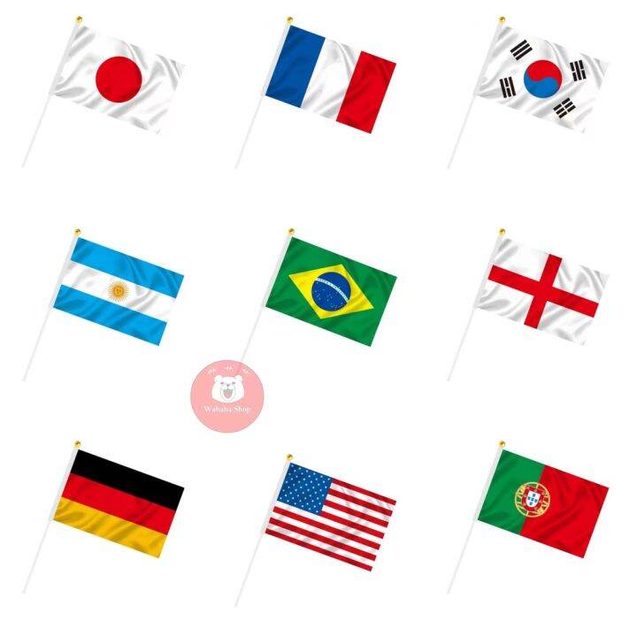 Bendera Tangan Stik Pawai Bendera Kecil Negara Dunia Country Hand World ...