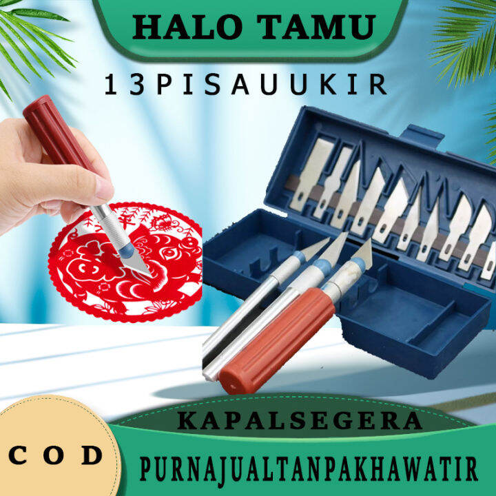 13 In 1 Multifungsi Seni Ukir Pisau Ukir Kerajinan Seni Alat Set dengan ...
