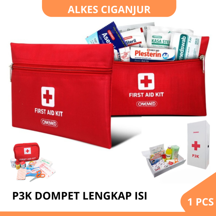 P3K Dompet Merah Lengkap isi 1 set Perlengkapan Luka Pertolongan ...