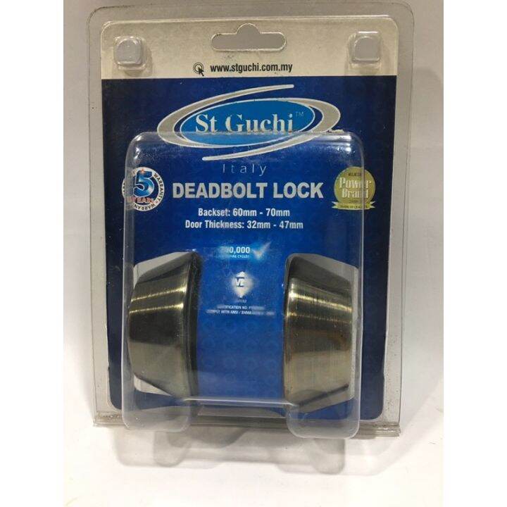 ST GUCHI HEAVY DUTY DOUBLE DEADBOLT LOCK D282AB | Lazada