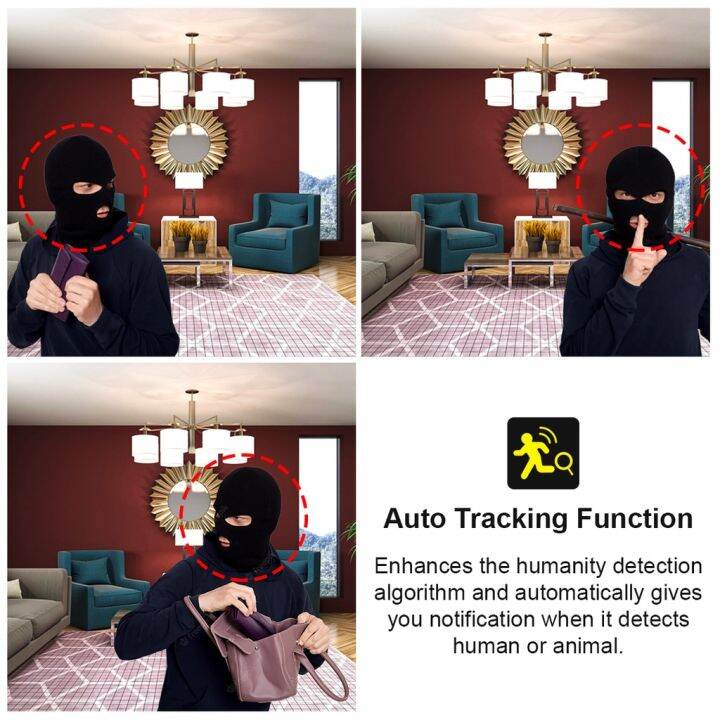 monitor CrabTek Smart Cctv 1080p 360 Degrees with Night Vision Camera ...