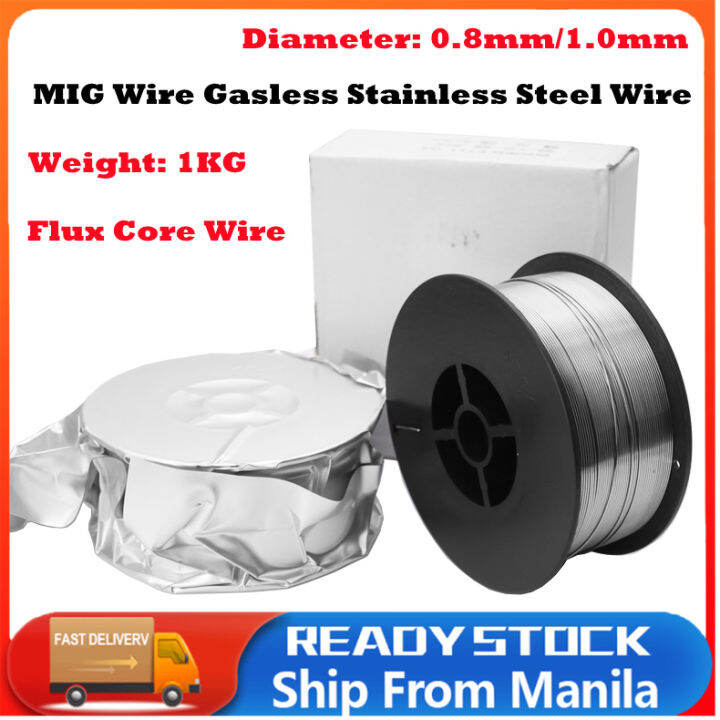 0.8mm/1.0mm Mig Wire Flux Cored Self-Shielded 1kg No Gas Wires Iron Welding Carbon Steel Gas ...