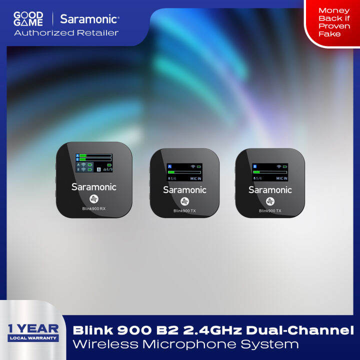 Saramonic Blink 900 B2 2.4GHz Dual-Channel Wireless Microphone System ...