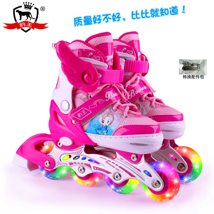 Three-in-one baby children's skates 3 boys 5 girls 6 kids 10 years old ...