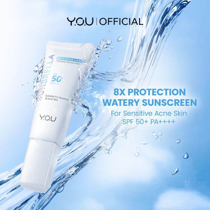 YOU Sunbrella Intensive Care Watery Sunscreen SPF50+ PA++++ 8x ...