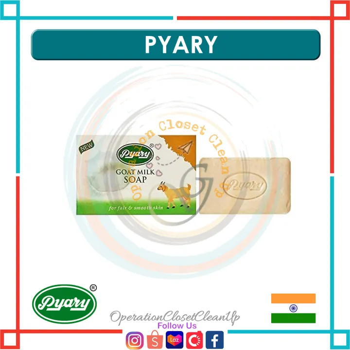 🇮🇳 Pyary Goat Milk Bar Soap, 75 g | Lazada PH