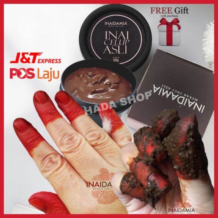 Inai Damia Celup Inai Daun Celup INAIDAMIA Inai Asli Inai Merah Inai ...