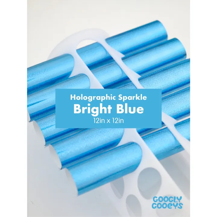 Teckwrap Holographic Sparkle Adhesive Vinyl Stickers (Bright Blue ...