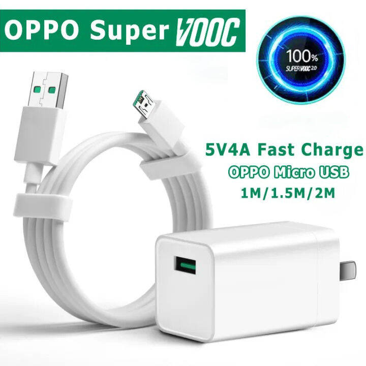 kinkong⚡ชุดสายชาร์จ OPPO SUPER VOOC แท้ 100% สายชาร์จ Micro USB+หัว ...