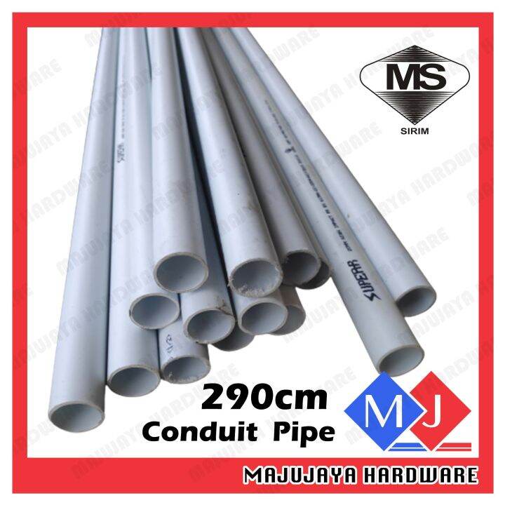 9 1/2± Feet PVC Electrical Conduit Pipe Paip Wiring Paip Electrikal SIRIM 20mm 拉电喉 Home DIY Pipe ...