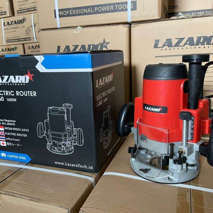 Lazaro L360 Mesin Router Besar 2 Tangan Profil Kayu Wood Trimmer 12mm ...