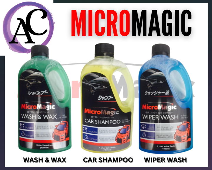 Micromagic Car Care Wash & Wax/ Car Shampoo/ Wiper Wash (1liter ...