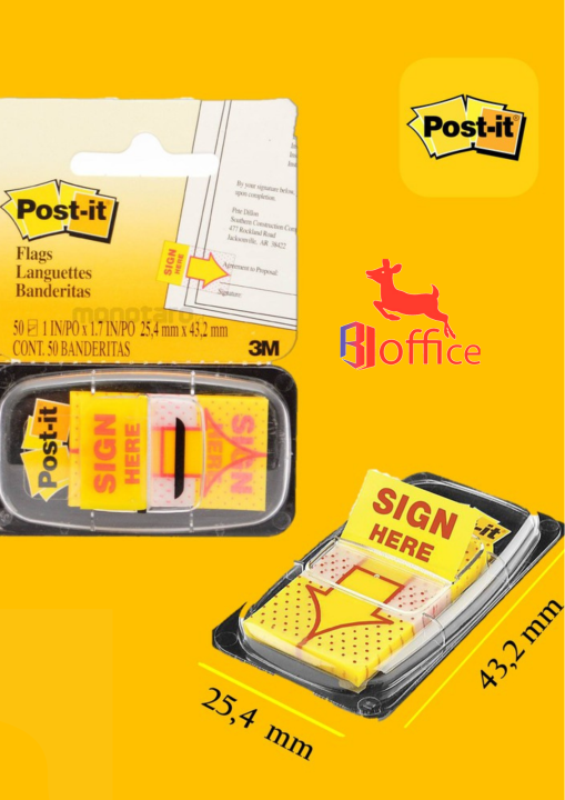Sticky Note 3M SIGN HERE / Sticky Note SIGN HERE 3M 680-9 | Lazada ...