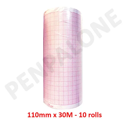110mm x 30M ECG Paper x 10 rolls | Lazada
