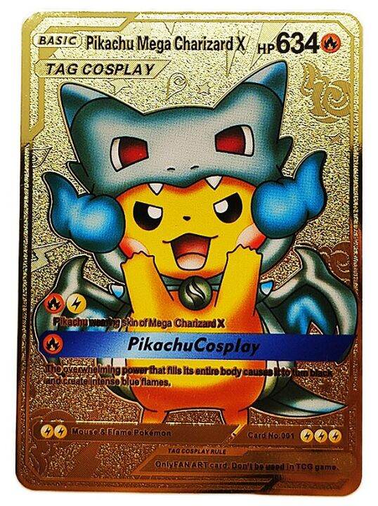 Pokemon Hard Iron Cards Metal Cards En Pokemon Letter Metal Pikachu ...