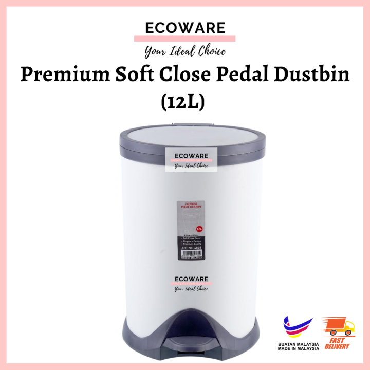 12L Premium Soft Close Pedal Dustbin / 12L Soft Close Tong Sampah | Lazada