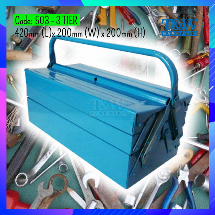 Metal Cantilever Tool Box #503 #502 #501 [T&W Hardware] | Lazada