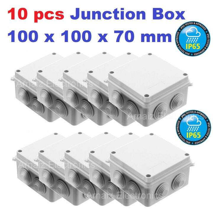 (10 pcs) 100x100x70mm IP65 Waterproof Outdoor Electrical CCTV Enclosure ...