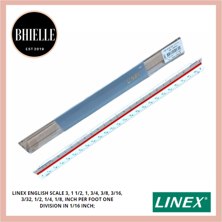LINEX Metric Triangular Scale English Scale Ruler for Architect and ...