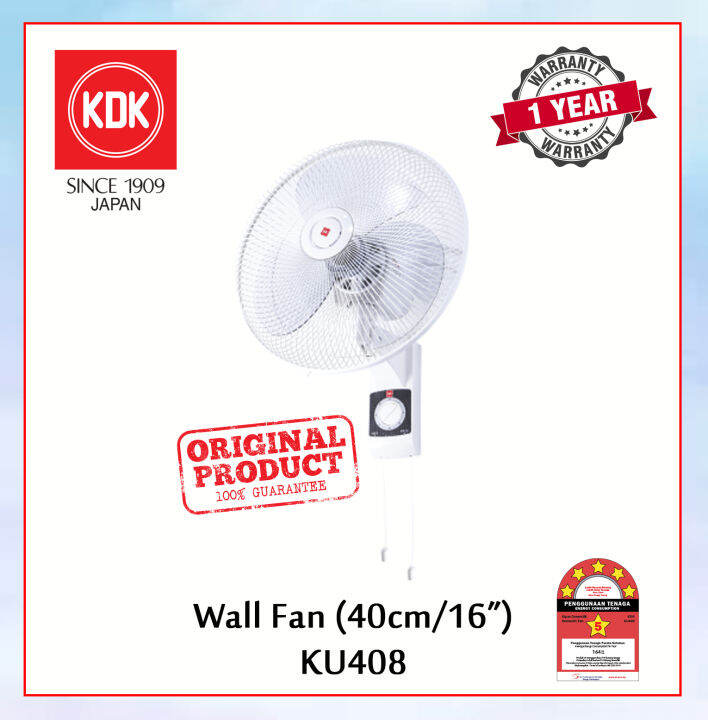 KDK WALL FAN (40cm/16") WHITE KU408- WHT #KIPAS DINDING#风扇 | Lazada