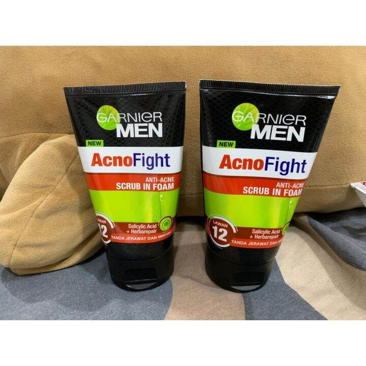 Garnier Men Acno Fight Anti-Acne Scrub in Foam 100ml | Lazada PH