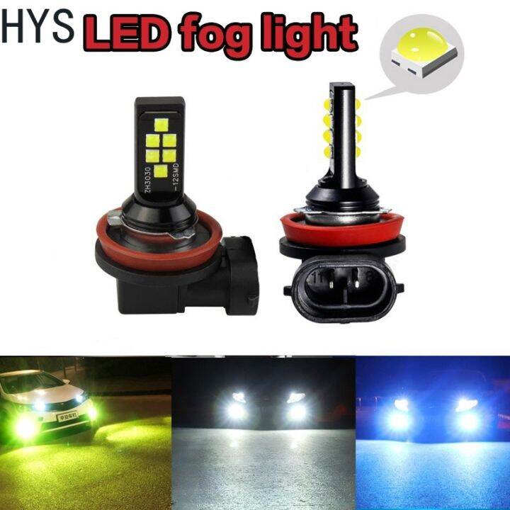 HYS 2Pcs Bola Lampu Led H1 H3 H4 H7 H11 H8 Super Terang 3030smd 9005 ...
