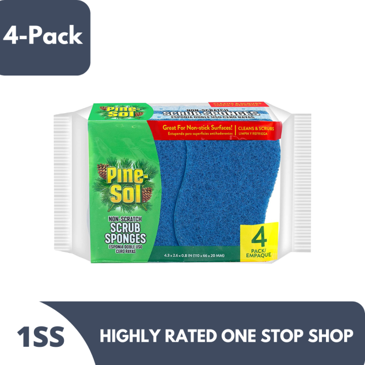Pine-Sol Non-Scratch Scrub Sponge 4 Pack | Lazada PH
