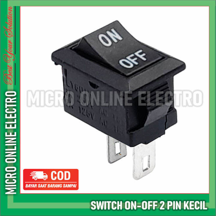 [ 5 PCS ] Rocker Switch On-Off 2 Pin Kecil Saklar Jenis On Off 2 kaki ...