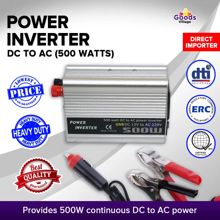 Pilum 500W Power Inverter (DC to AC) Car Volt Converter with Buzzer ...
