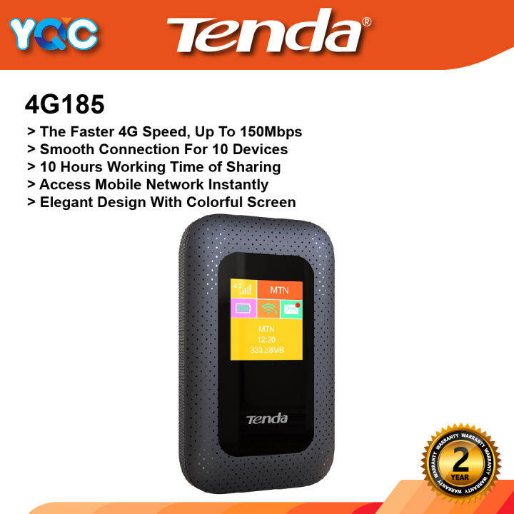 Tenda Wireless Hotspot 4G185 Portable 4G LTE WiFi Digi, YES LTE, Maxis, U Mobile, Celcom, Webe ...