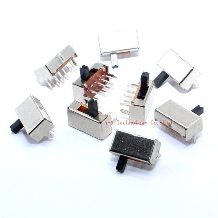 10Pcs SK23D07 8 Pin PCB 3 Position 2P3T DP3T Miniature Slide Switch Side Knob SK23D07VG5 Handle ...