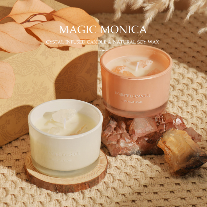 Magic Monica เทียนหอมหินคริสตัลปรับอากาศ เทียนหอมปรับอากาศบนโต๊ะทำงาน | Lazada.co.th