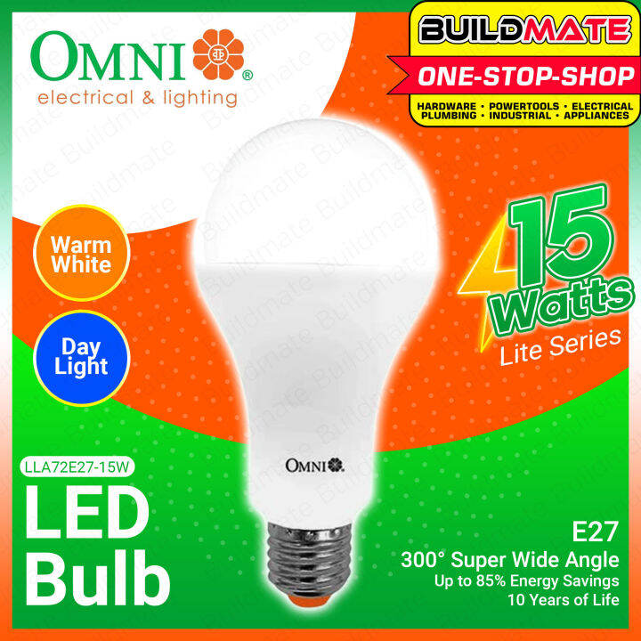 OMNI LED Lite A72 Bulb LLA72E27-15W DAY LIGHT WARM WHITE SOLD PER PIECE •BUILDMATE• | Lazada PH