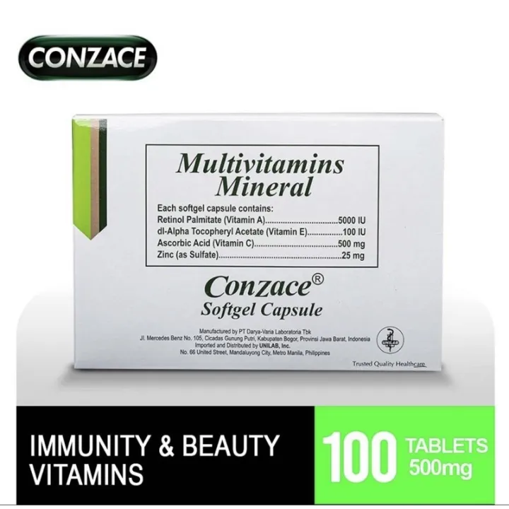 CONZACE SOFTGEL CAPSULE MULTIVITAMINS (50 pcs/halfbox) | Lazada PH
