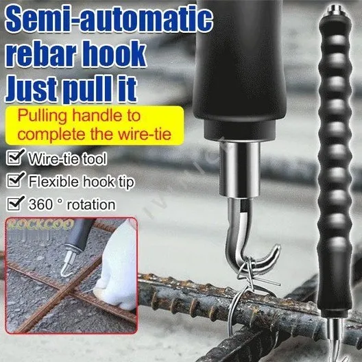 super-life 12” Rebar Straight Hook Tie Wire Twiste semi-automatic rebar ...