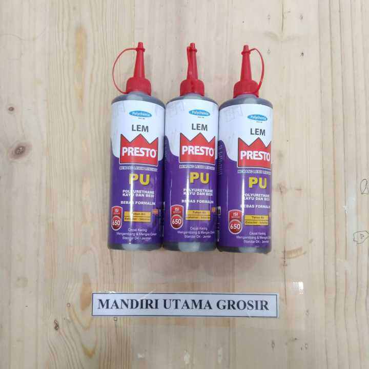 Lem Presto PU Polyurethane untuk Kayu dan Besi 650 Gram | Lazada Indonesia