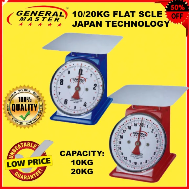 10KG/20KG FLAT General Master Dial Spring Weighing Scale HIGH QUALITY ...