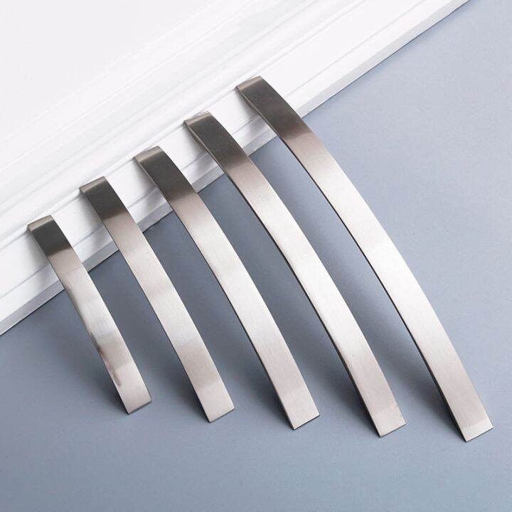 Aluminum Alloy Furniture Handle Brushed Silver Kitchen Door Handles ...