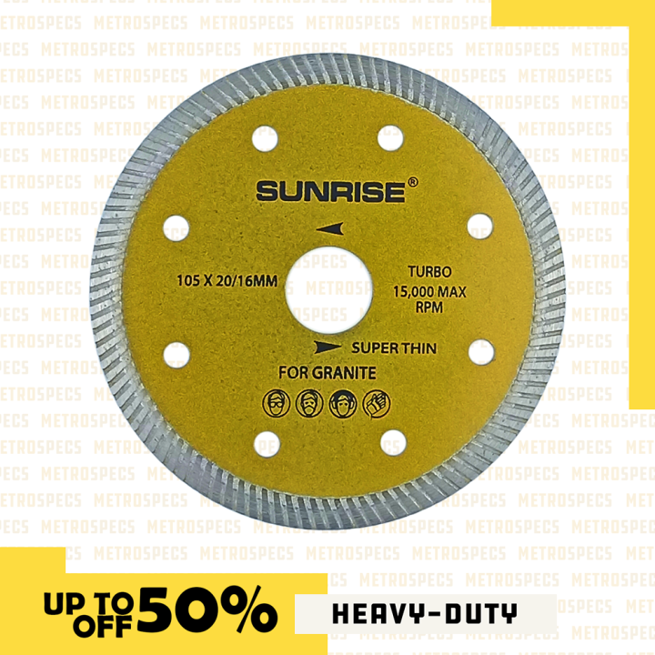 Sunrise S2509 Super Thin Diamond Cutting Disc 4 for Tiles and Concrete ...